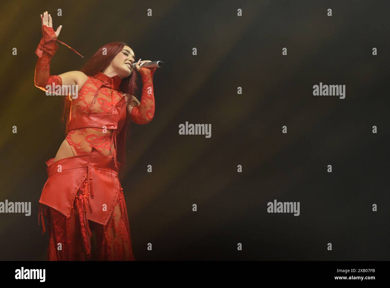 Spanish singer, Lola Indigo performs live at a concert at the Share ...