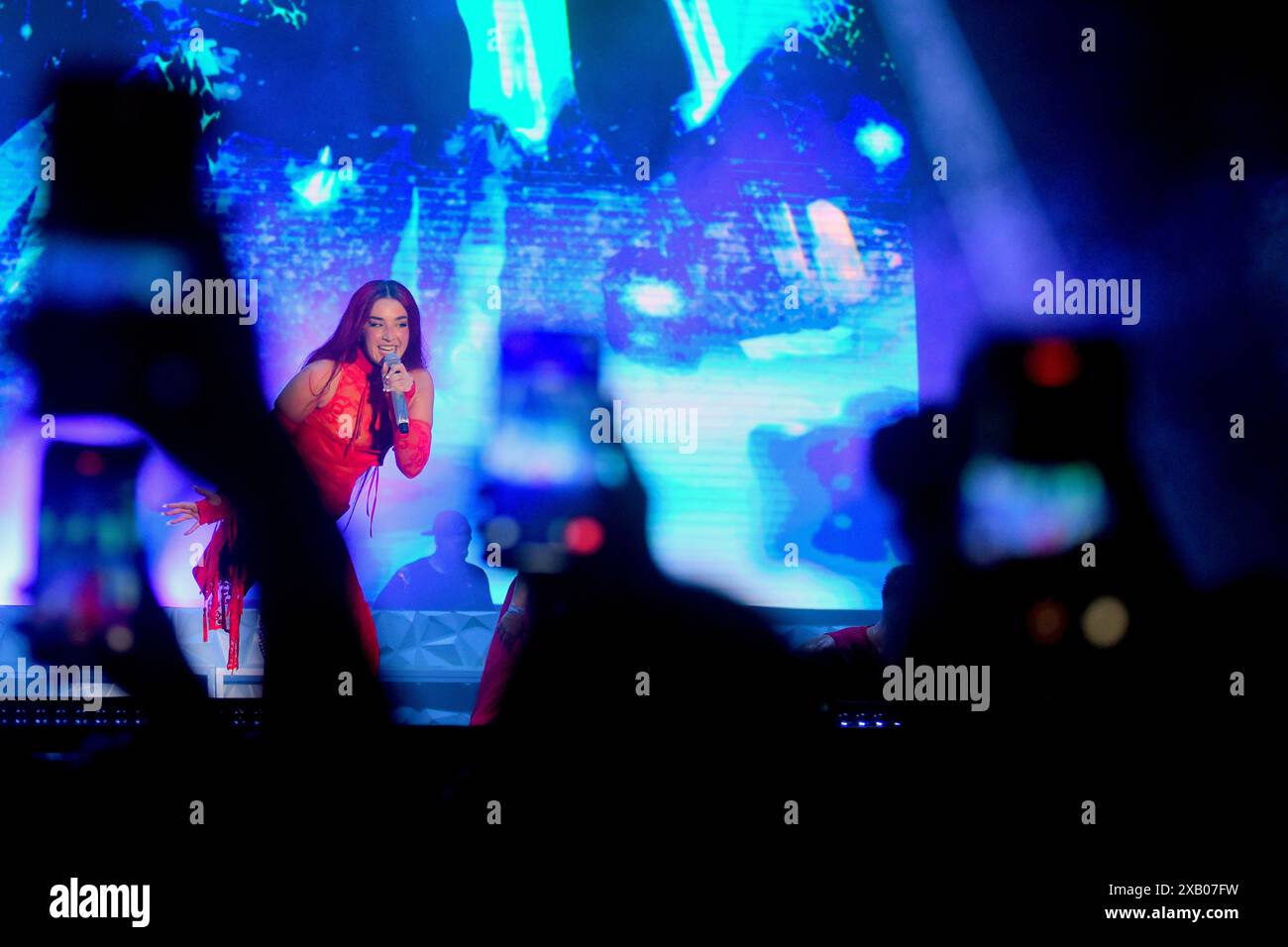 Spanish singer, Lola Indigo performs live at a concert at the Share ...
