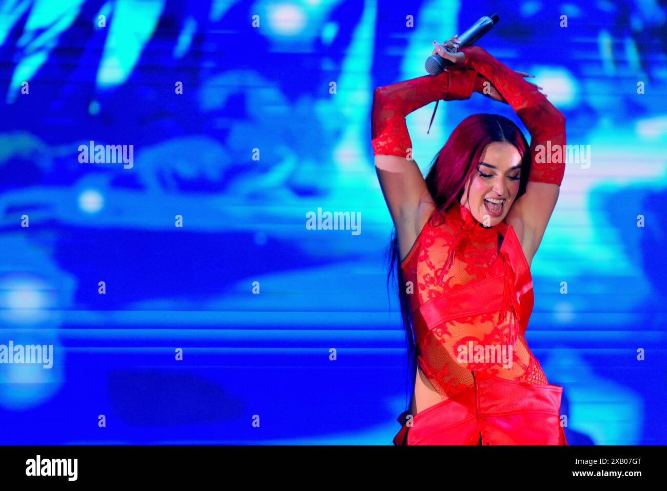 Spanish singer, Lola Indigo performs live at a concert at the Share ...