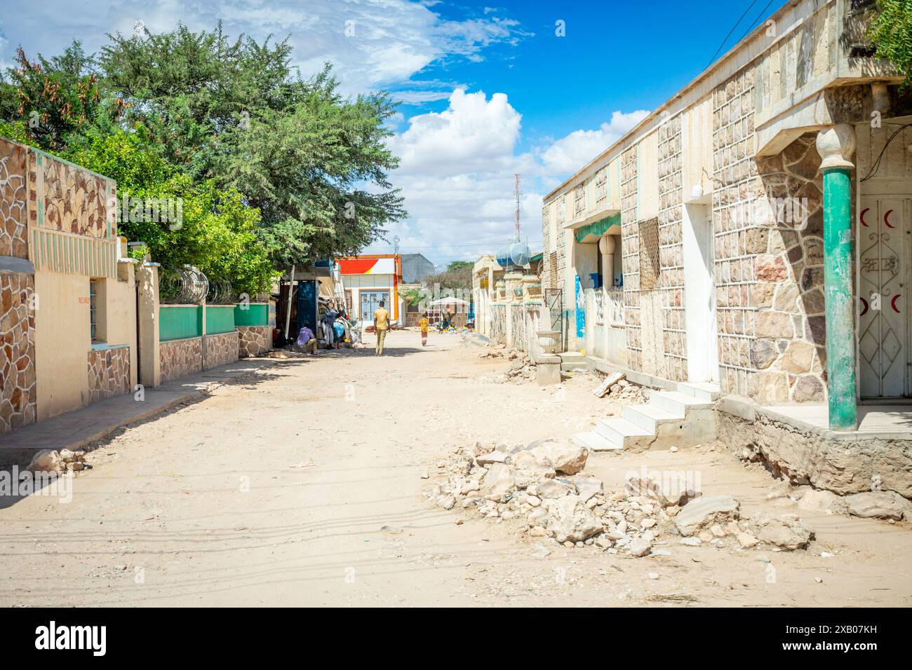 Typical Hargeisa central city street, Somaliland, Somalia Stock Photo ...