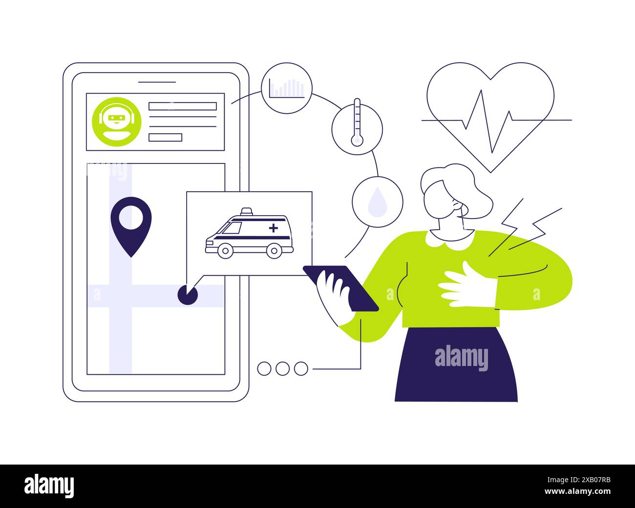 AI-Enhanced Emergency Response abstract concept vector illustration ...