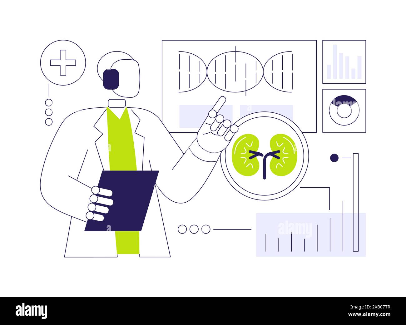 AI-Backed Proactive Health Management abstract concept vector ...