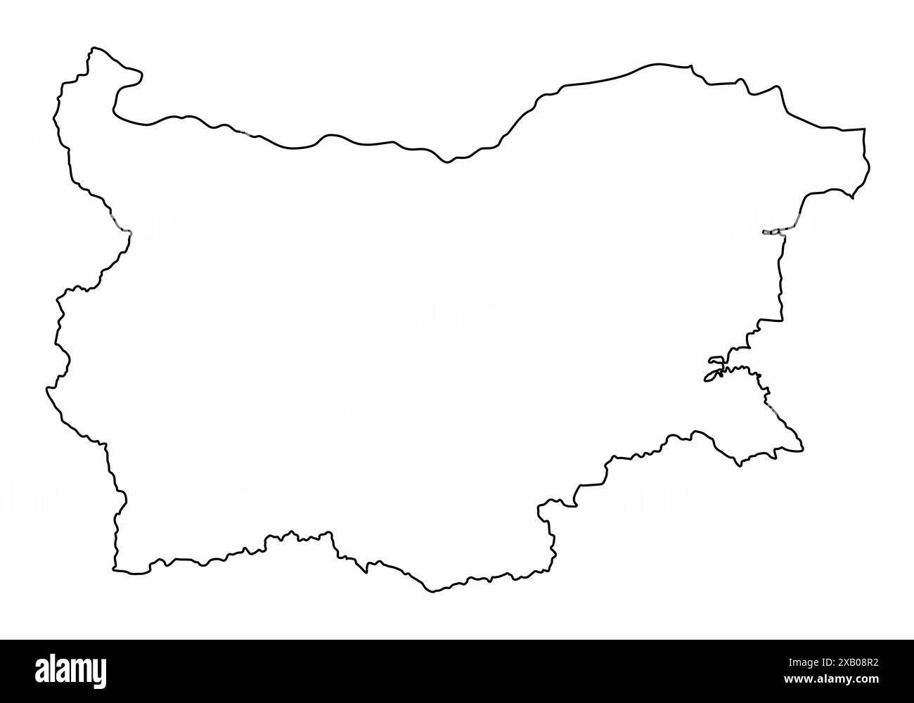 Bulgaria outline map isolated on white background Stock Vector Image ...
