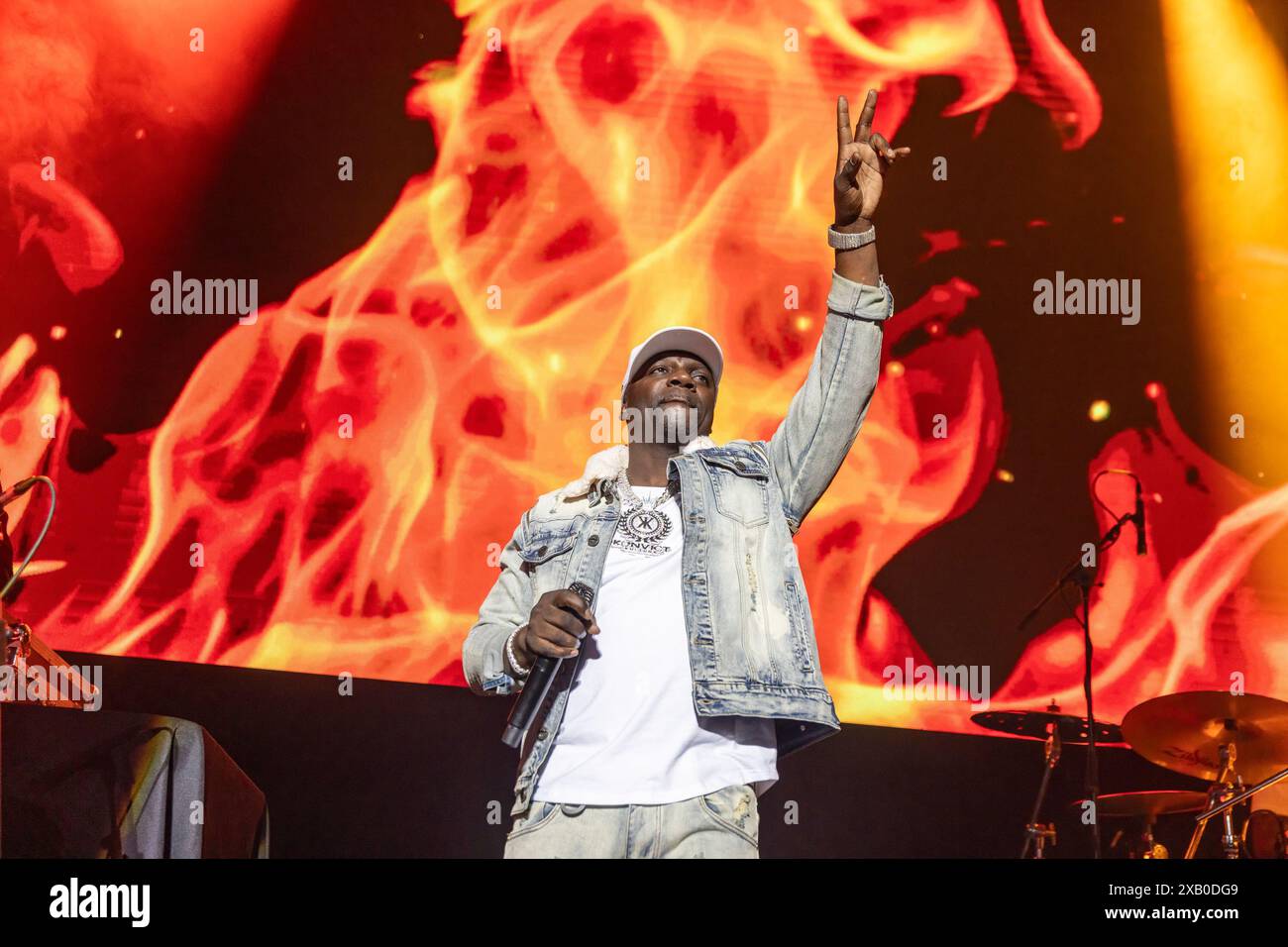 Milwaukee, USA. 08th June, 2024. Singer Akon during the Wiscansin Fest ...