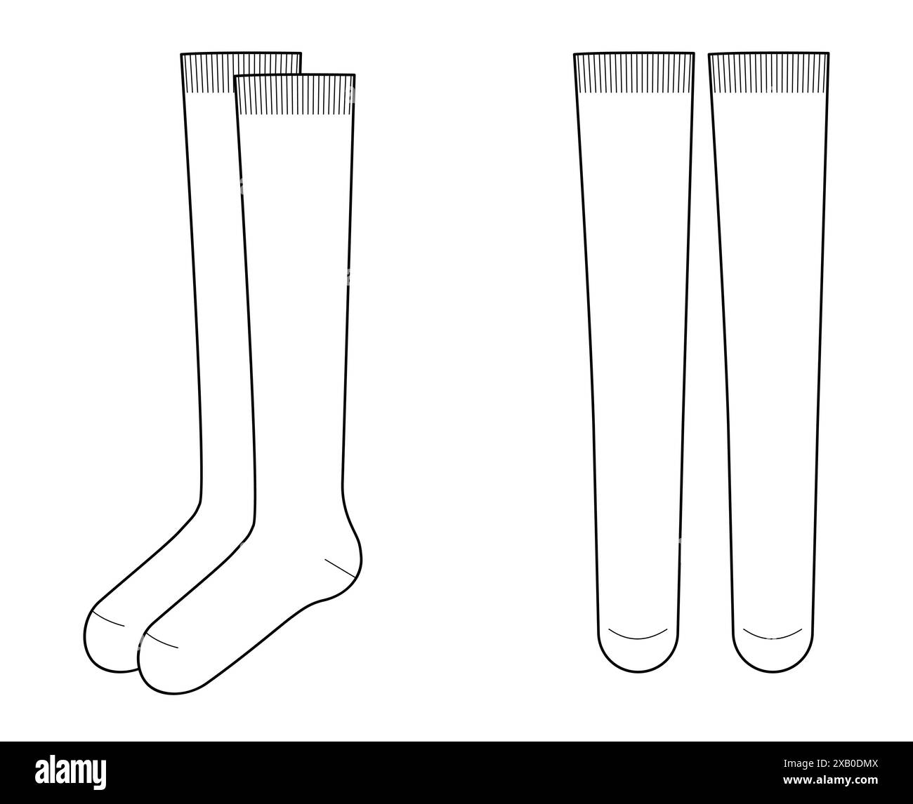 Knee-high Socks length set. Fashion hosiery accessory clothing ...