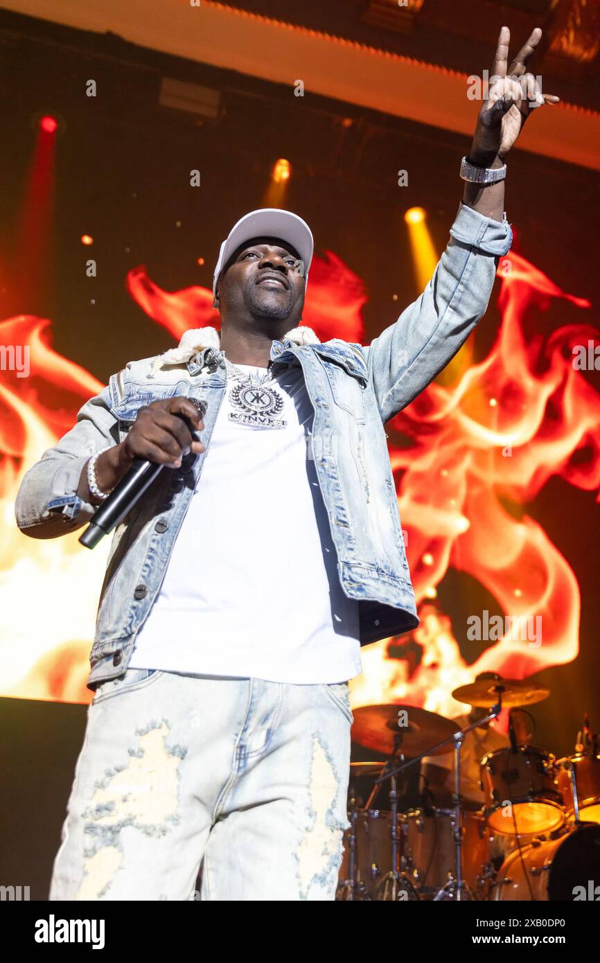 Milwaukee, USA. 08th June, 2024. Singer Akon during the Wiscansin Fest ...