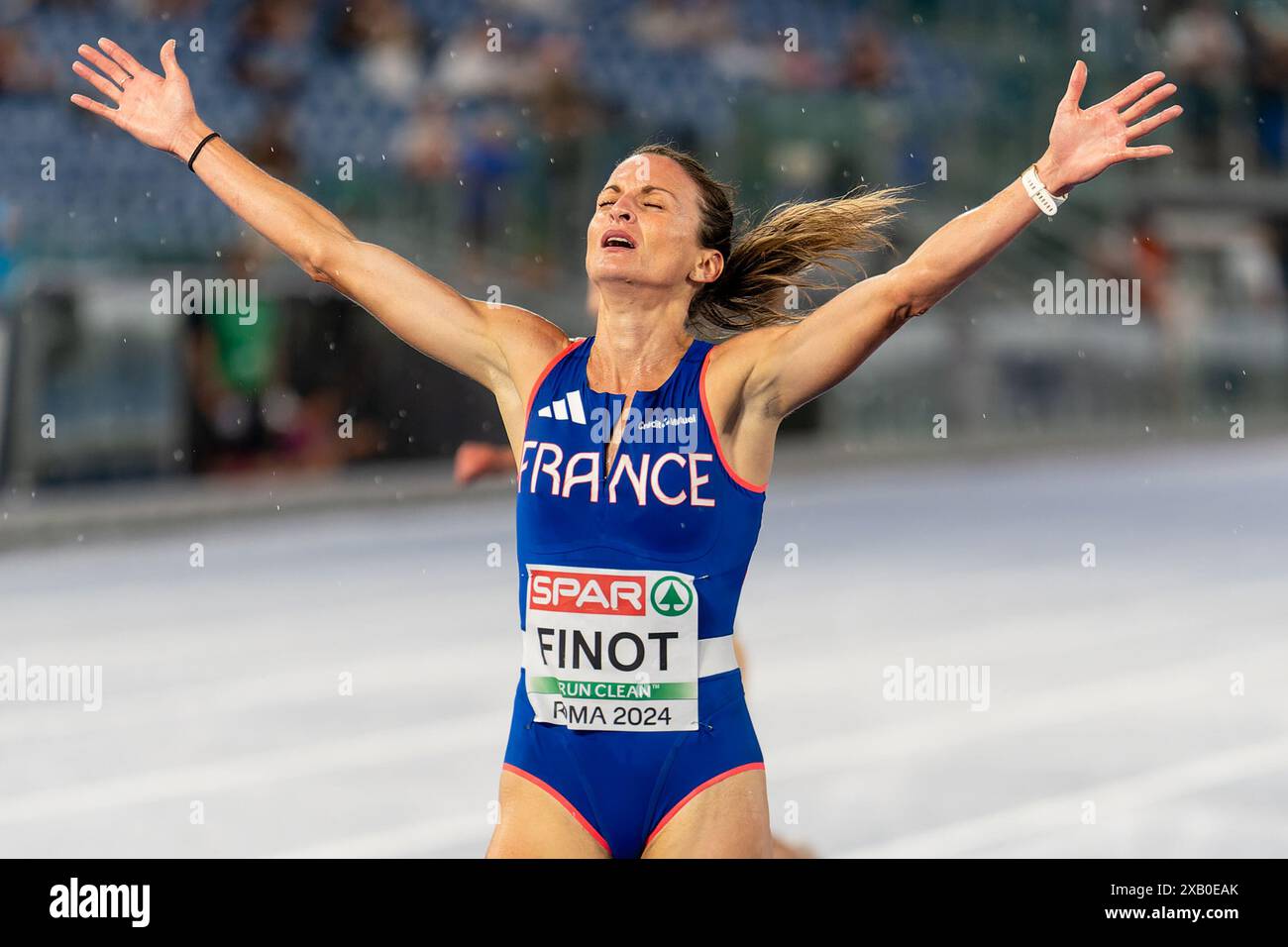ROME, ITALY - JUNE 9: Alice Finot of France celebrates after competing ...