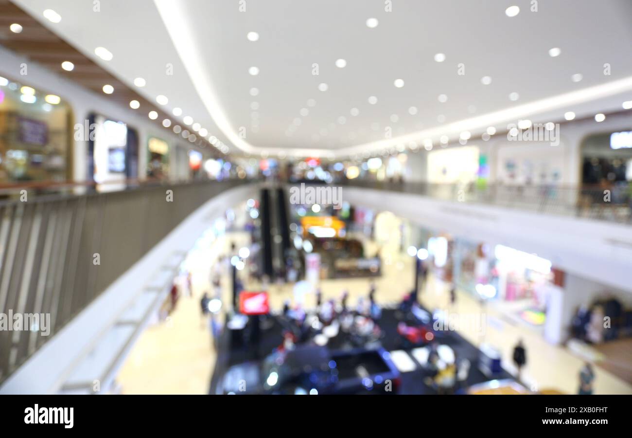 Abstract blur interior background or defocused shopping mall of ...