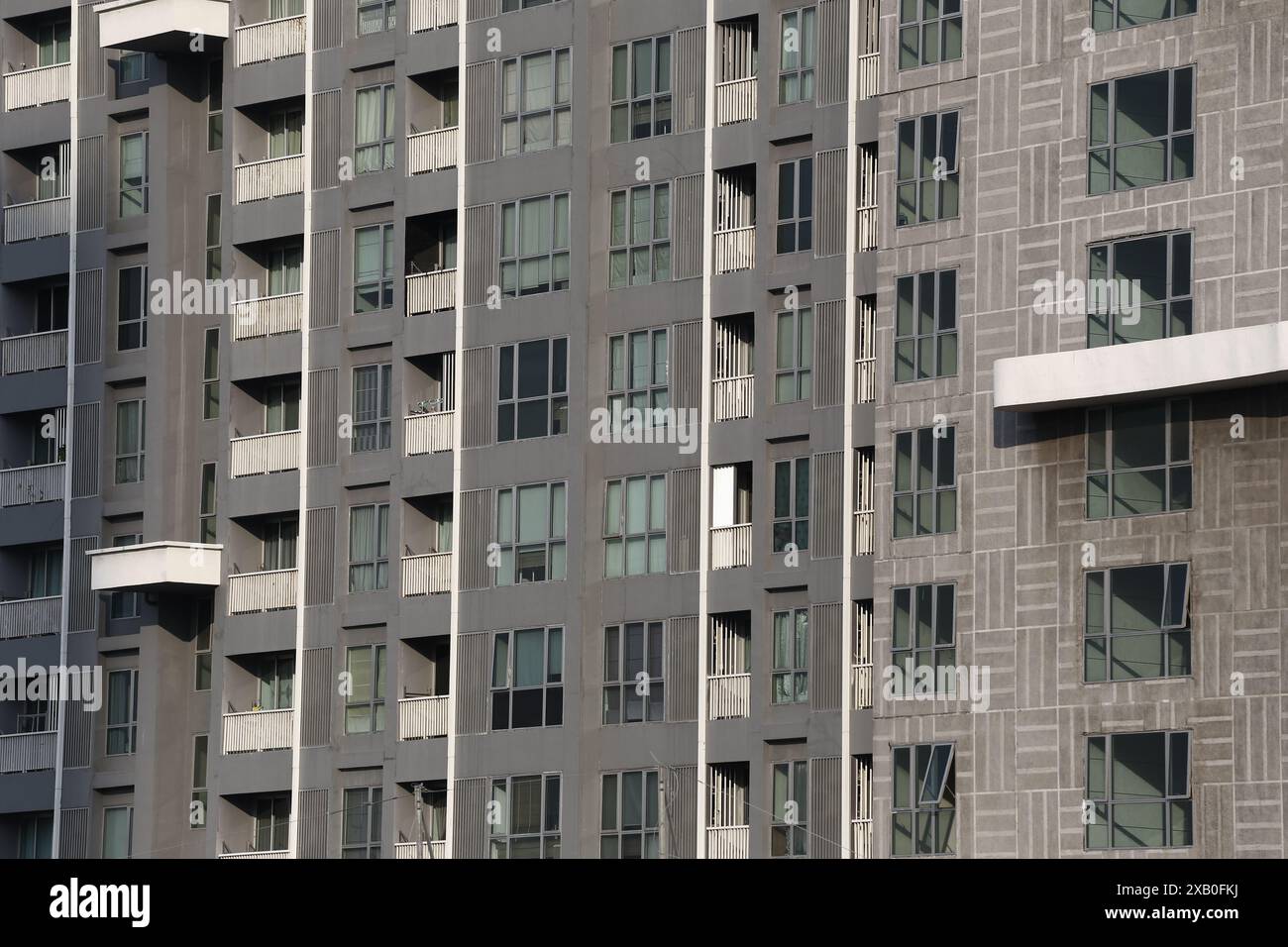 Close up of tall building with a skyscraper background for design in ...