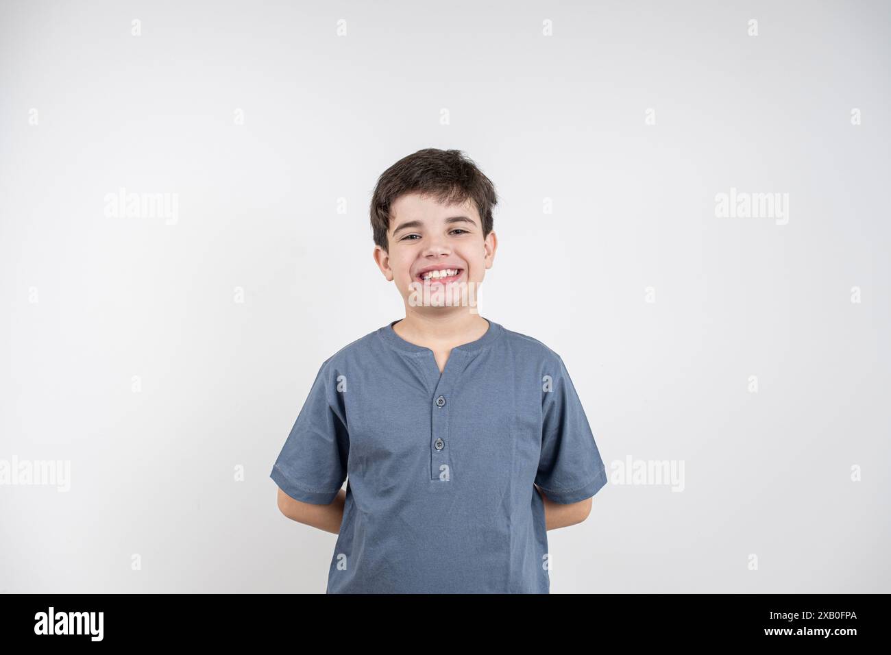 Ten year old boy smiling hi-res stock photography and images - Alamy