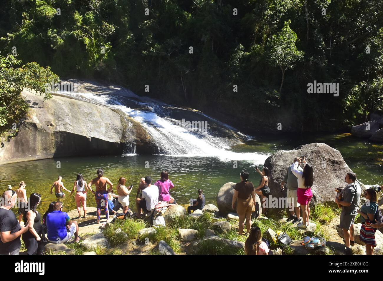 Escorrega waterfall at Maringá, a popular hill station in Rio de ...