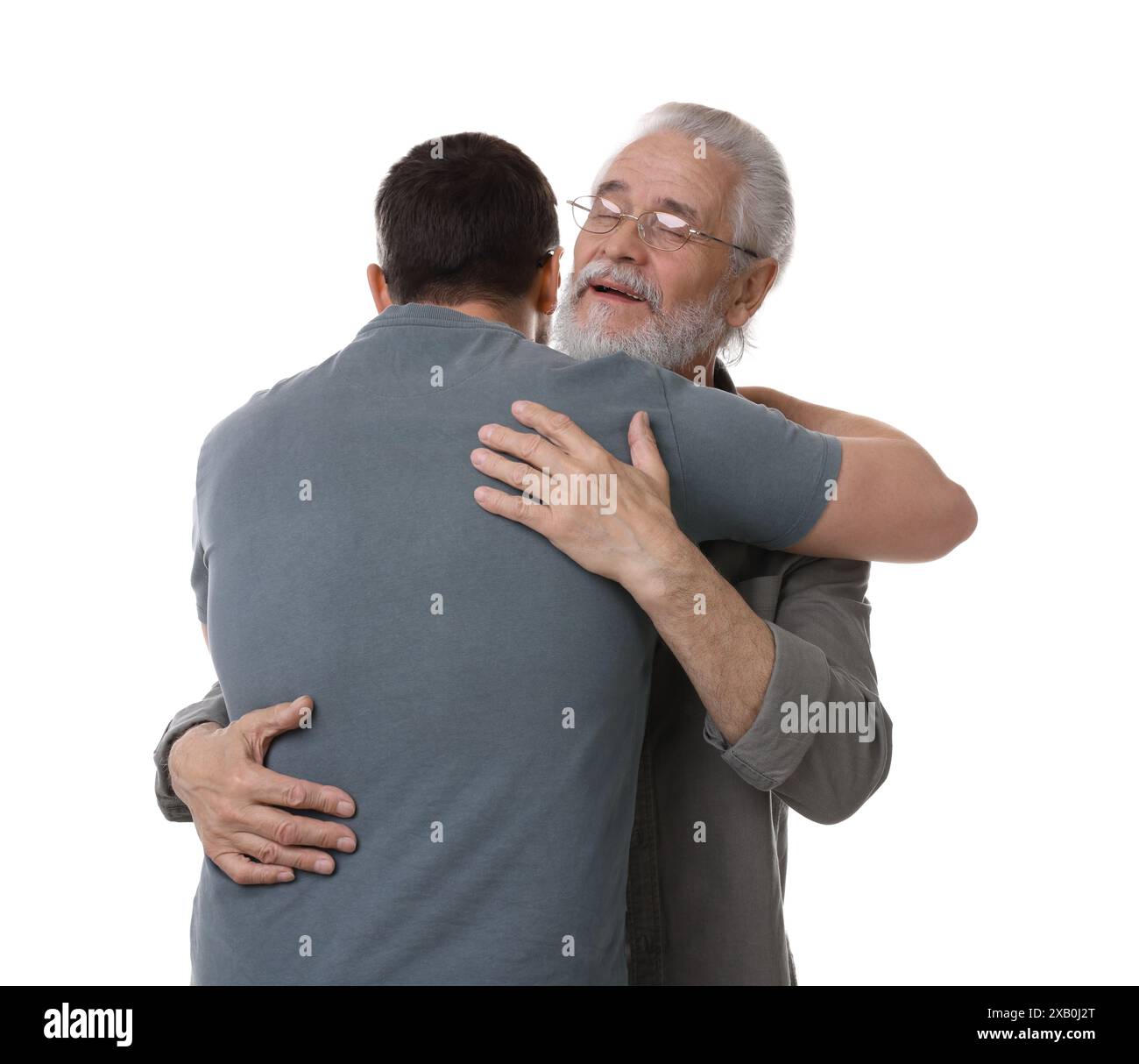 Father hugging son isolated hi-res stock photography and images - Alamy