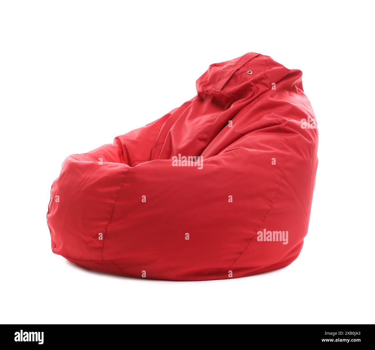 Red bean bag chair isolated on white Stock Photo - Alamy