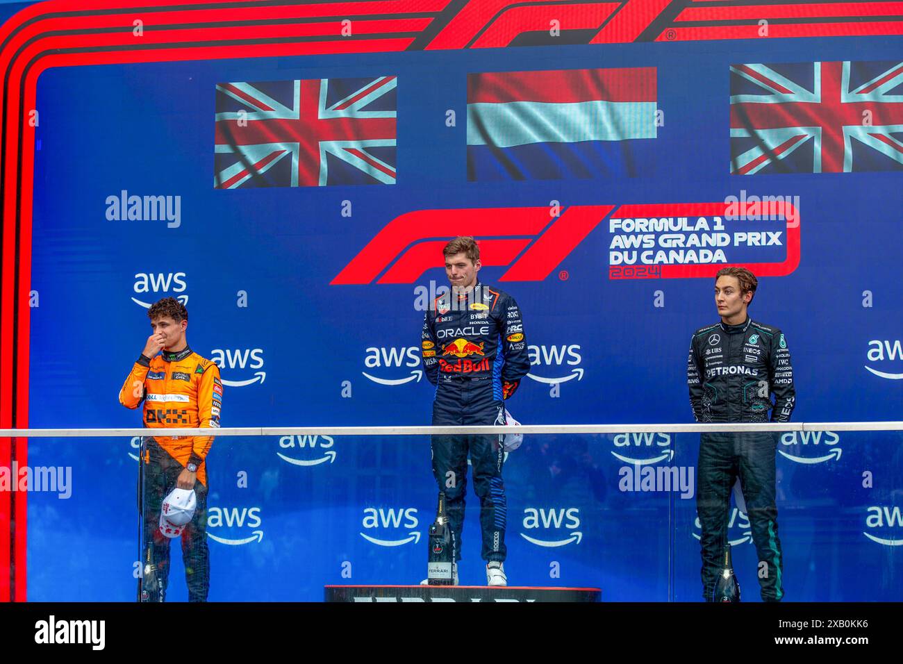 podium of the race during Formula 1 Aws Grand Prix du, Canada. , . F1 ...