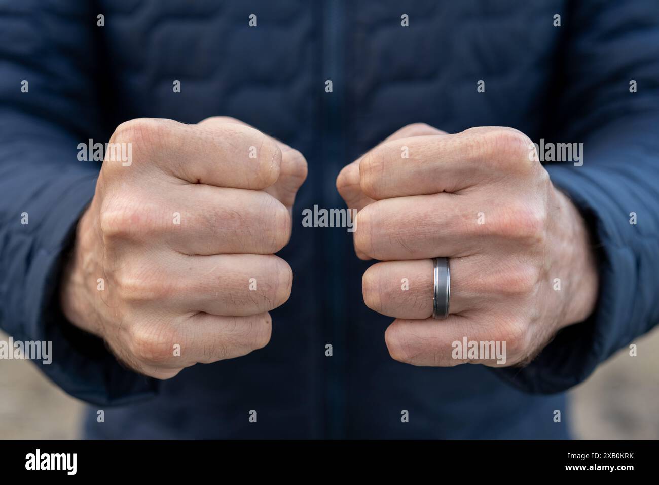 Boxer hands up hi-res stock photography and images - Alamy