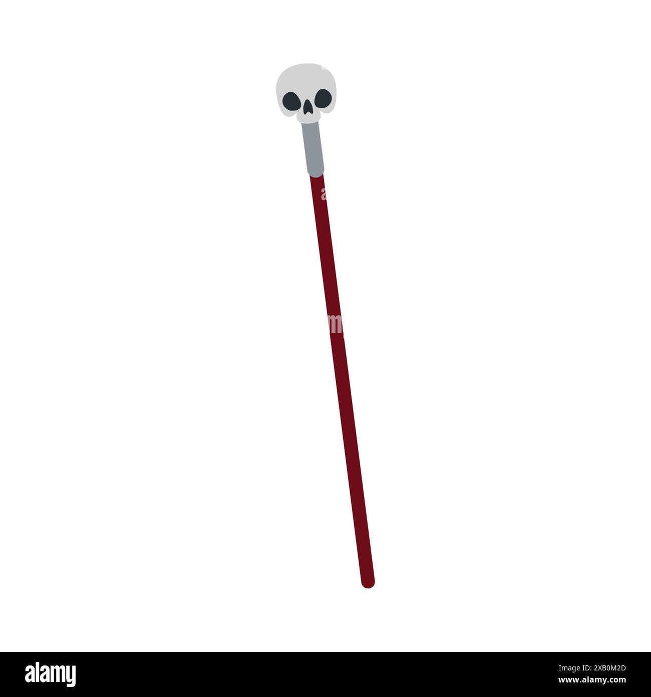 Wizard staff with skull and handle, magic character accessory for ...