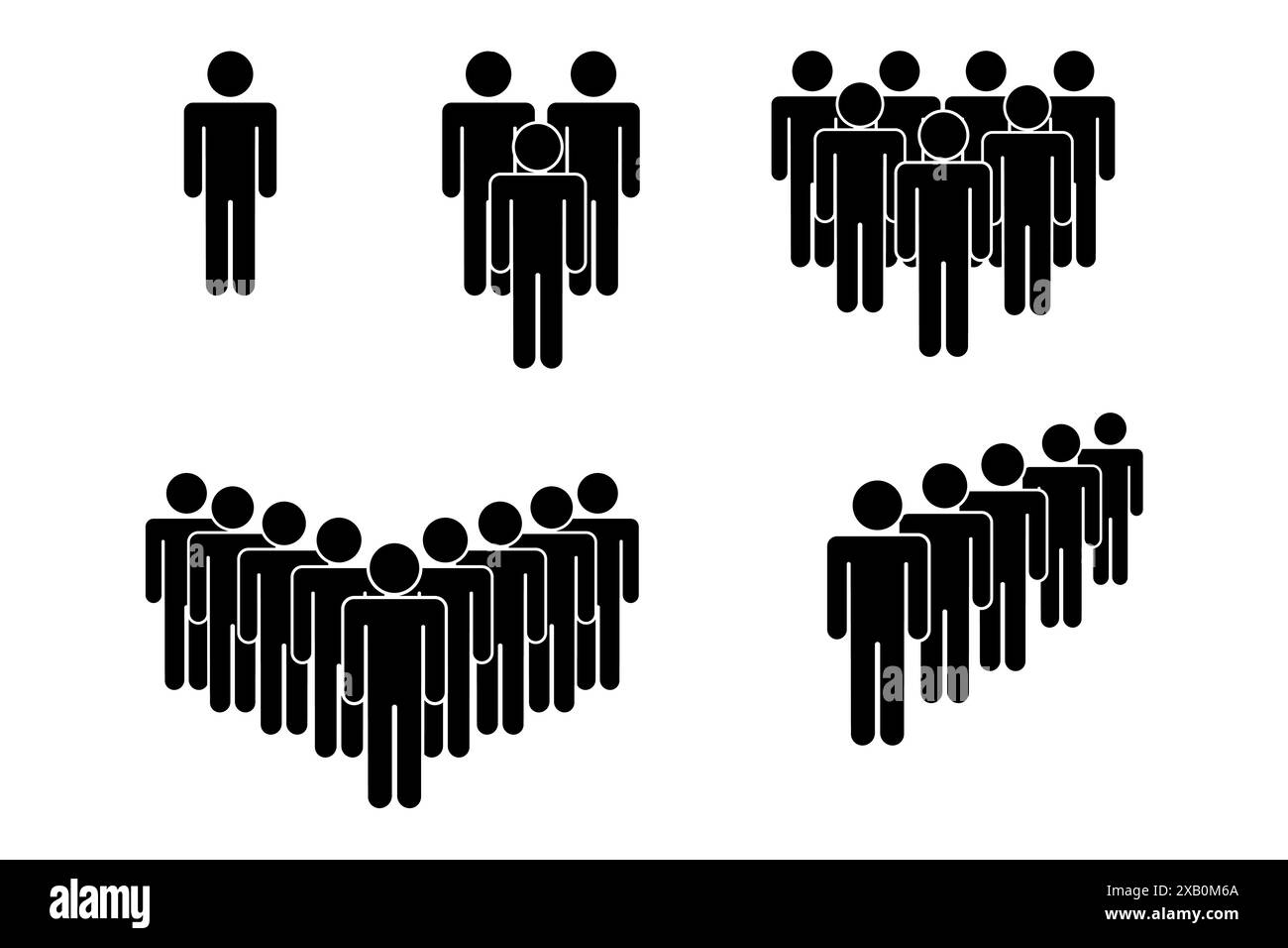 Black people icons. Group silhouettes. Social interaction symbols ...