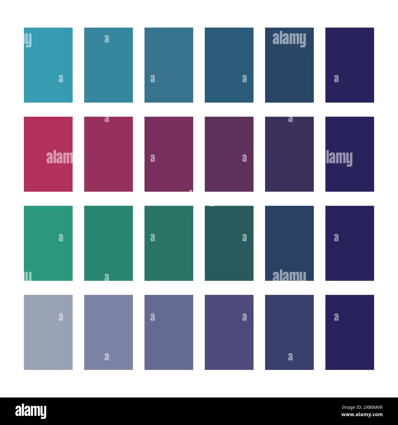 Color palette vector. Assorted color swatches. Square blocks pattern ...