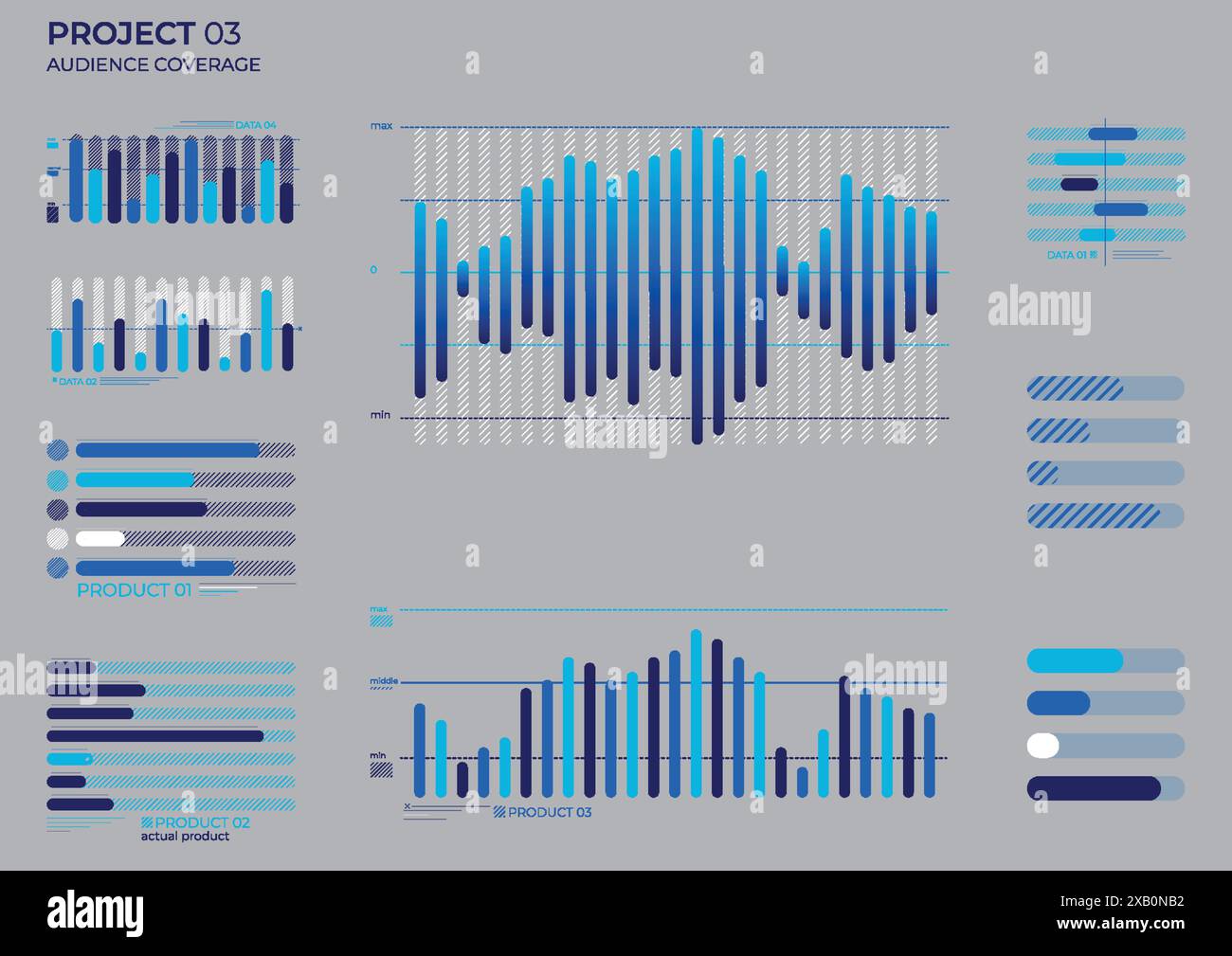 Finance elements charts in color. Vector illustration Stock Vector ...