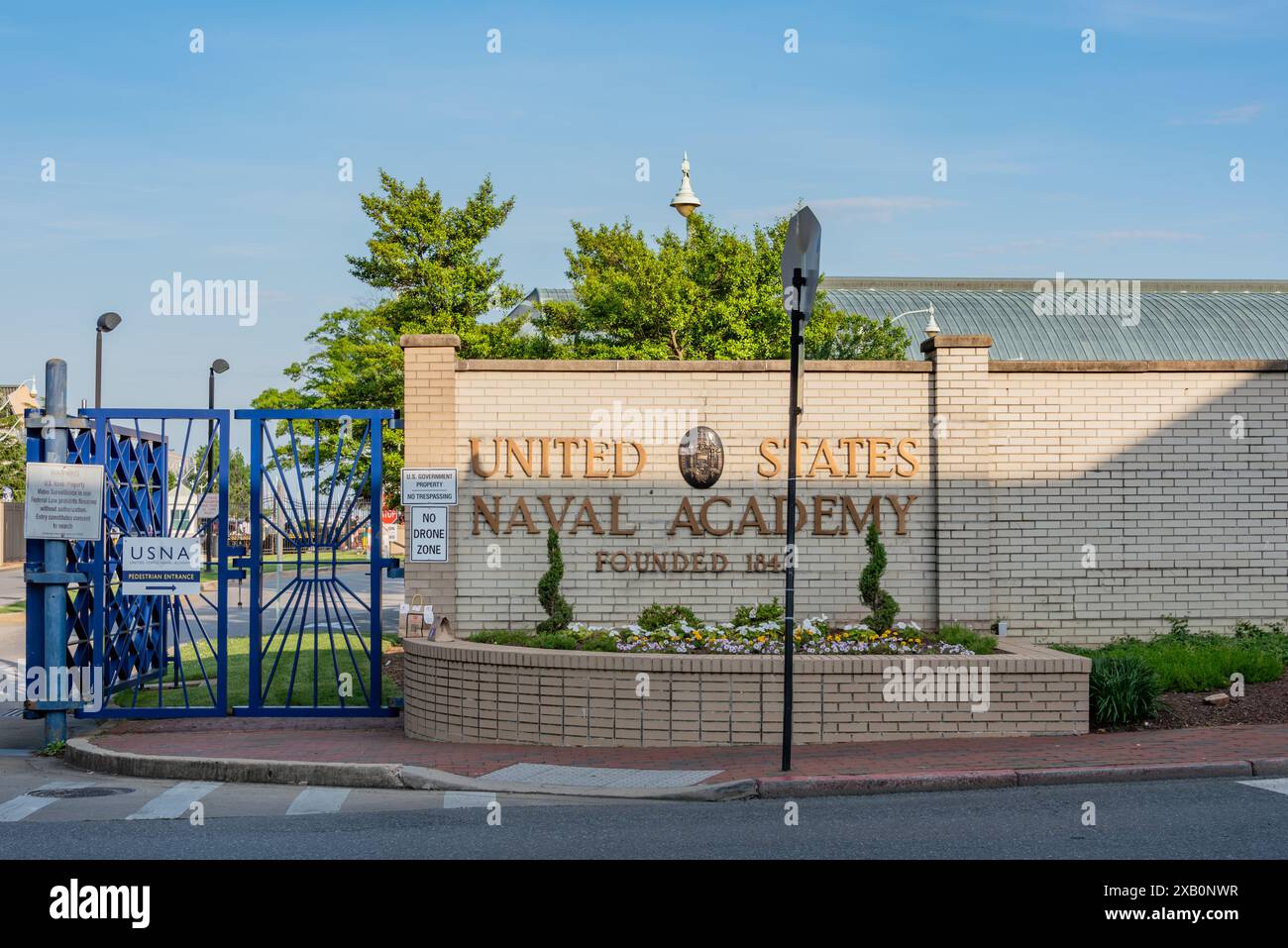 Entrance to US Naval Academy, Annapolis MD USA Stock Photo - Alamy