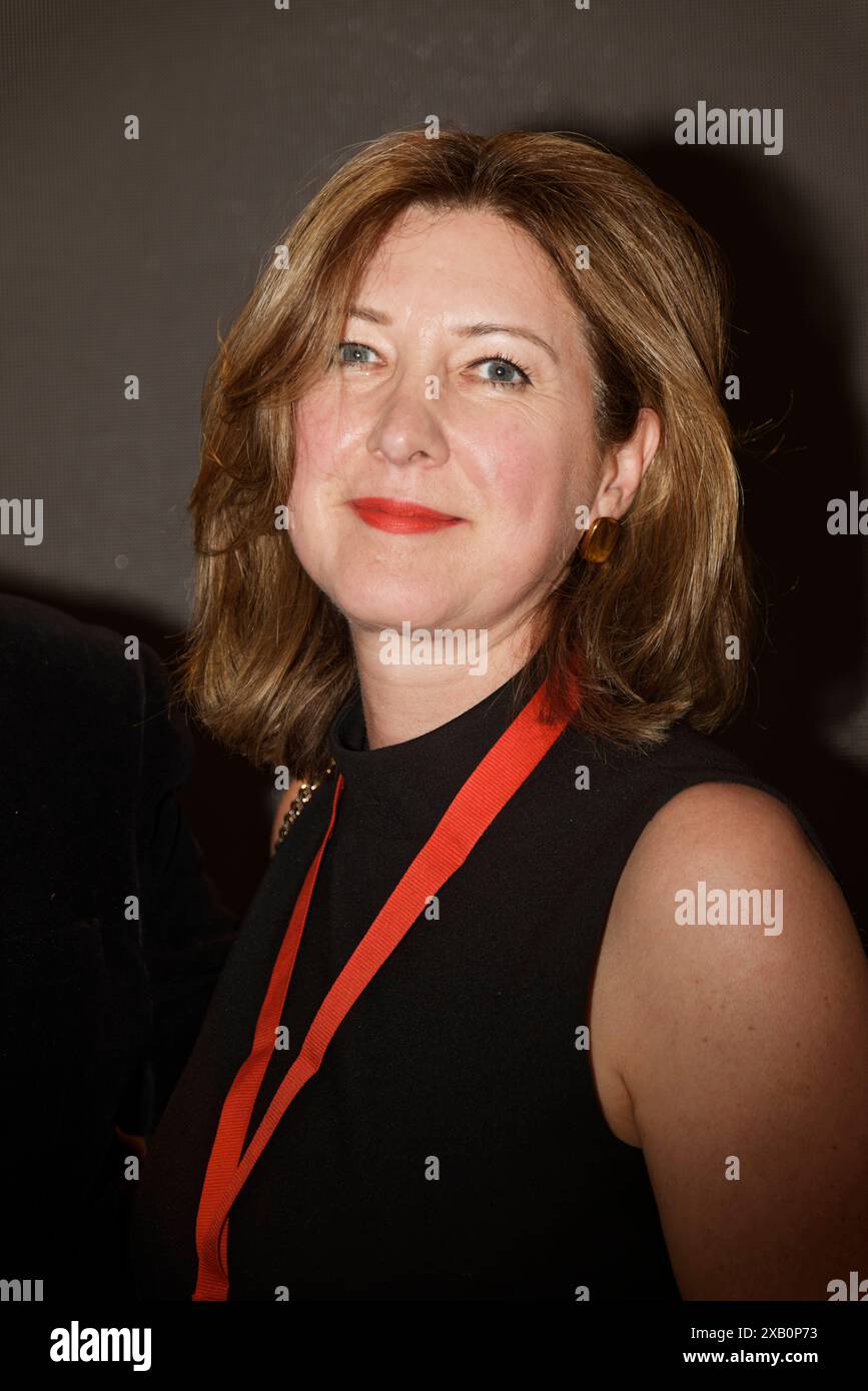 Paris, France. 9th June, 2024. Painter Johanne Thomassin presents her work during the ''Art Show ...