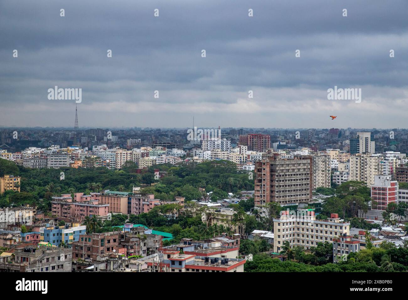 Aerial view of densely populated Dhaka city under a cloudy sky. Bangladesh Stock Photo - Alamy