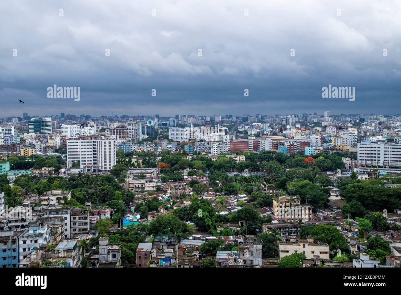 Aerial view of densely populated Dhaka city under a cloudy sky. Bangladesh Stock Photo - Alamy