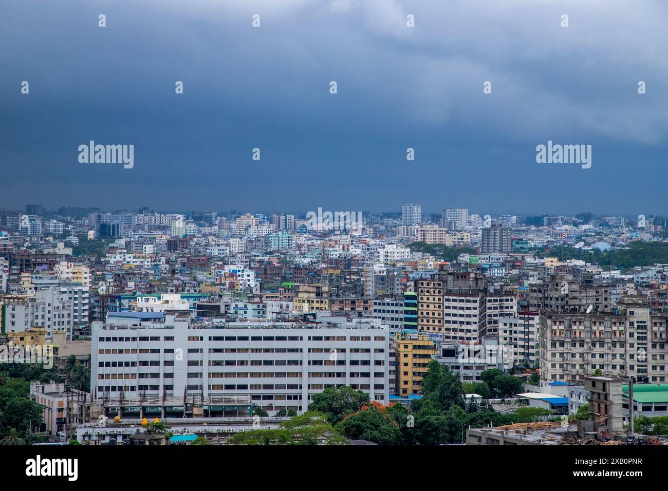 Aerial view of densely populated Dhaka city under a cloudy sky. Bangladesh Stock Photo - Alamy