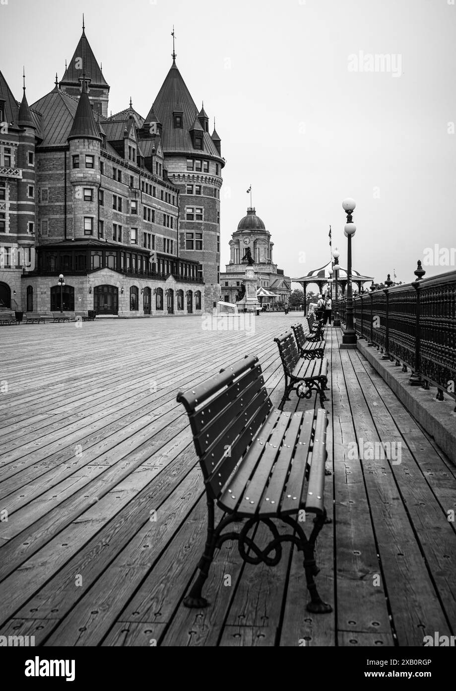Old town quebec on Black and White Stock Photos & Images - Alamy