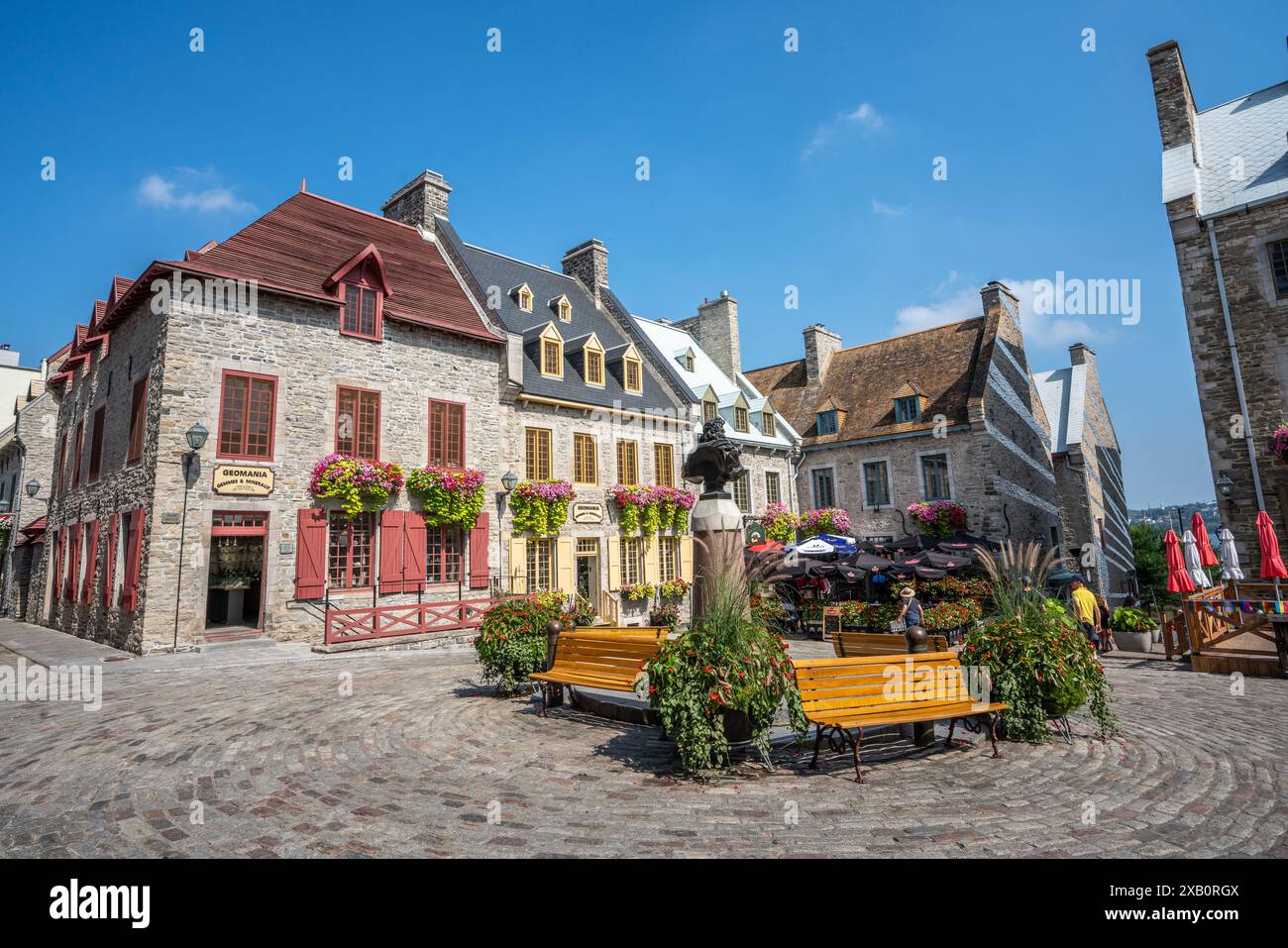 Old town Place Royale daytime view of historical architecture Stock ...