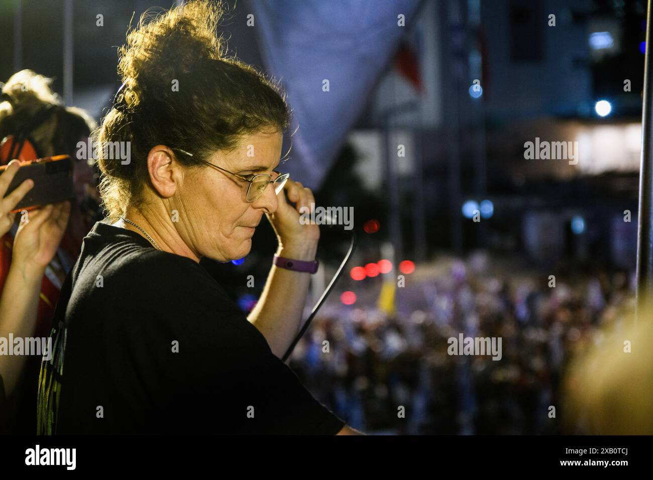 Tel Aviv, Israel. 08th June, 2024. Ayala Metzger, daughter-in-law of ...
