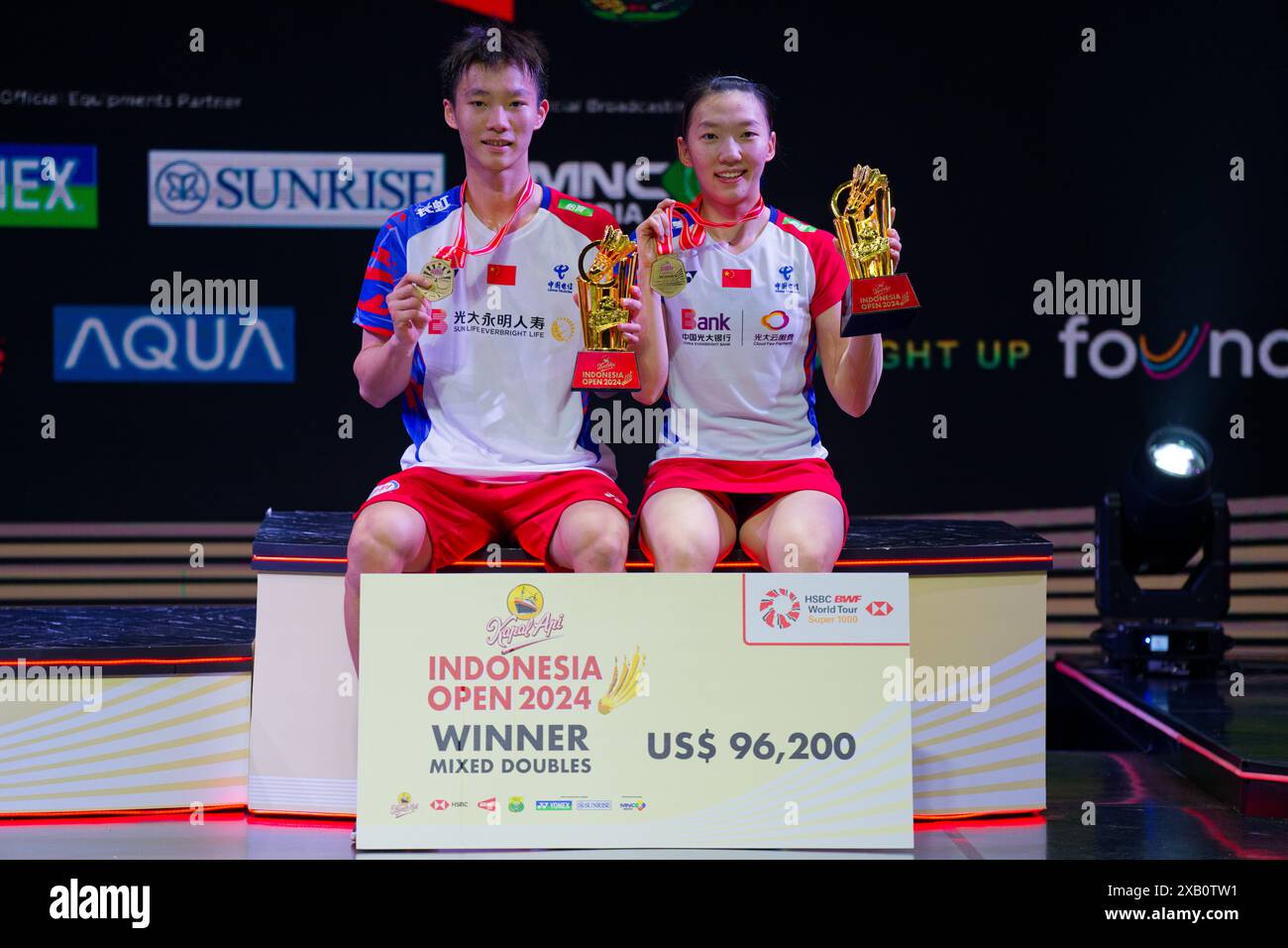 Jakarta, Indonesia. 09th June, 2024. JIANG Zhen Bang (L) and WEI Ya Xin ...