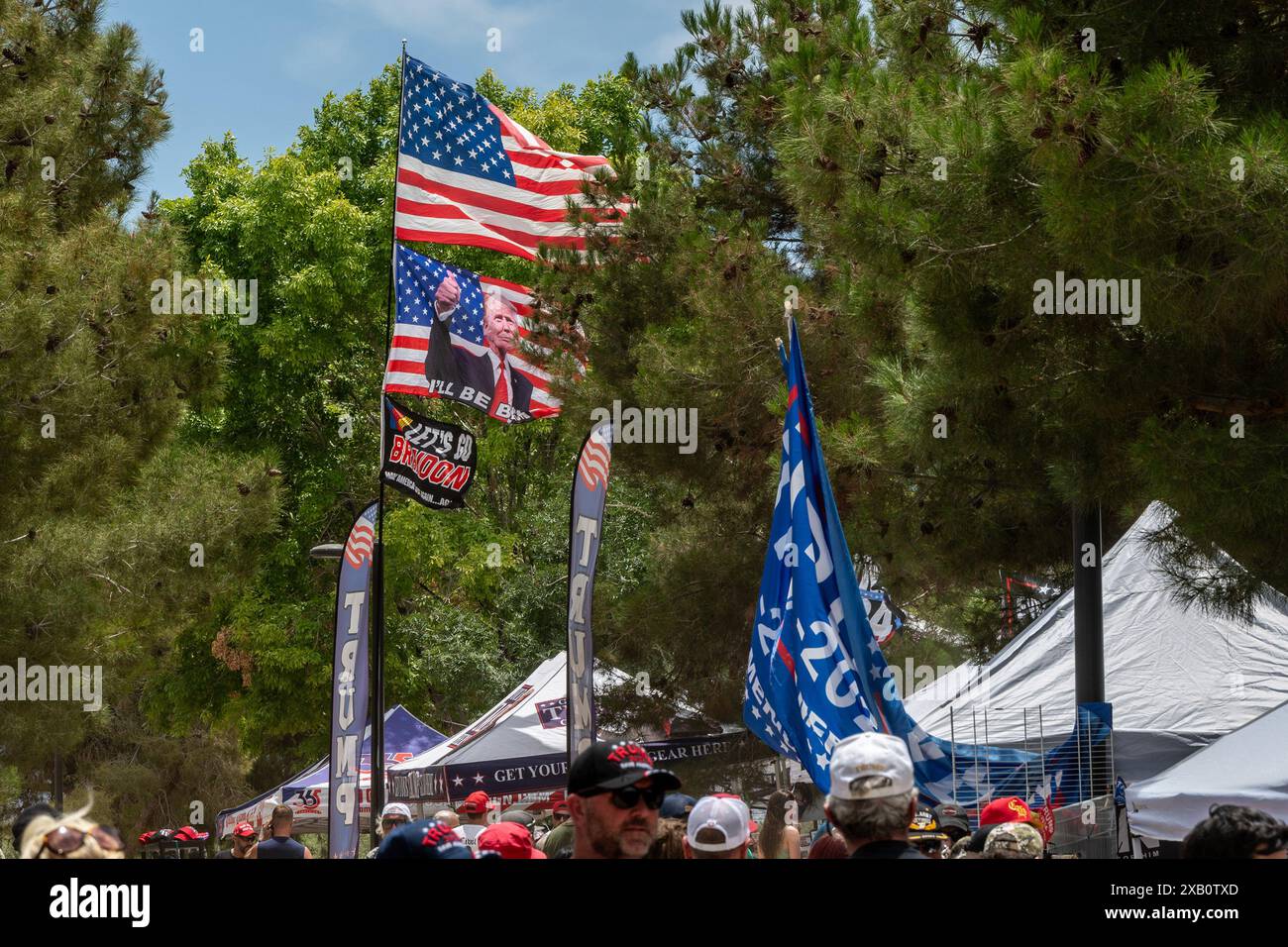 Las Vegas, NV, USA. 9th June, 2024. Donald Trump rally at Sunset Park ...