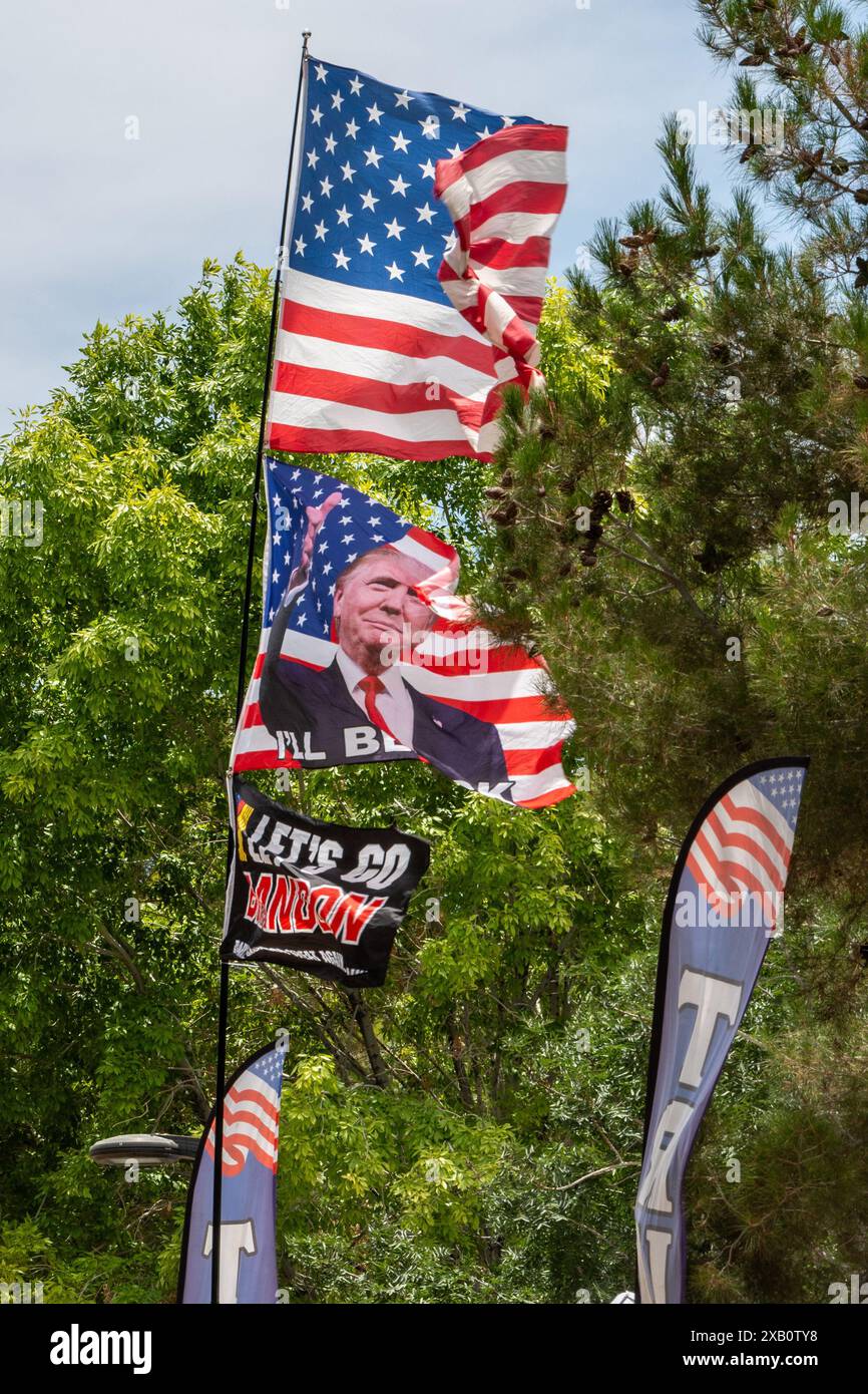 Las Vegas, NV, USA. 9th June, 2024. Donald Trump rally at Sunset Park ...
