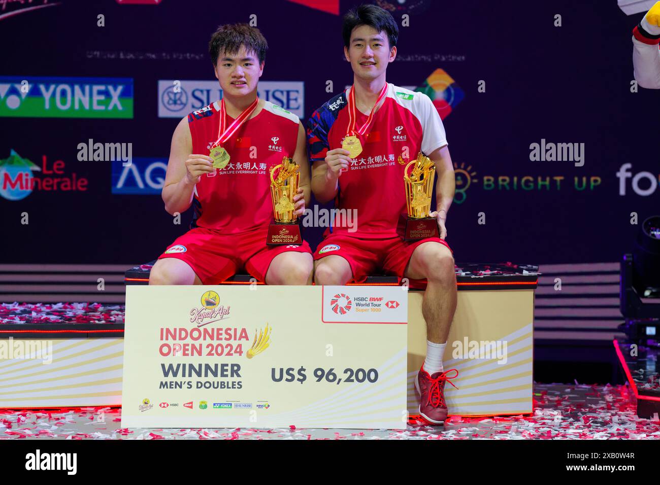 Jakarta, Indonesia. 09th June, 2024. LIANG Wei Keng (L) and WANG Chang ...