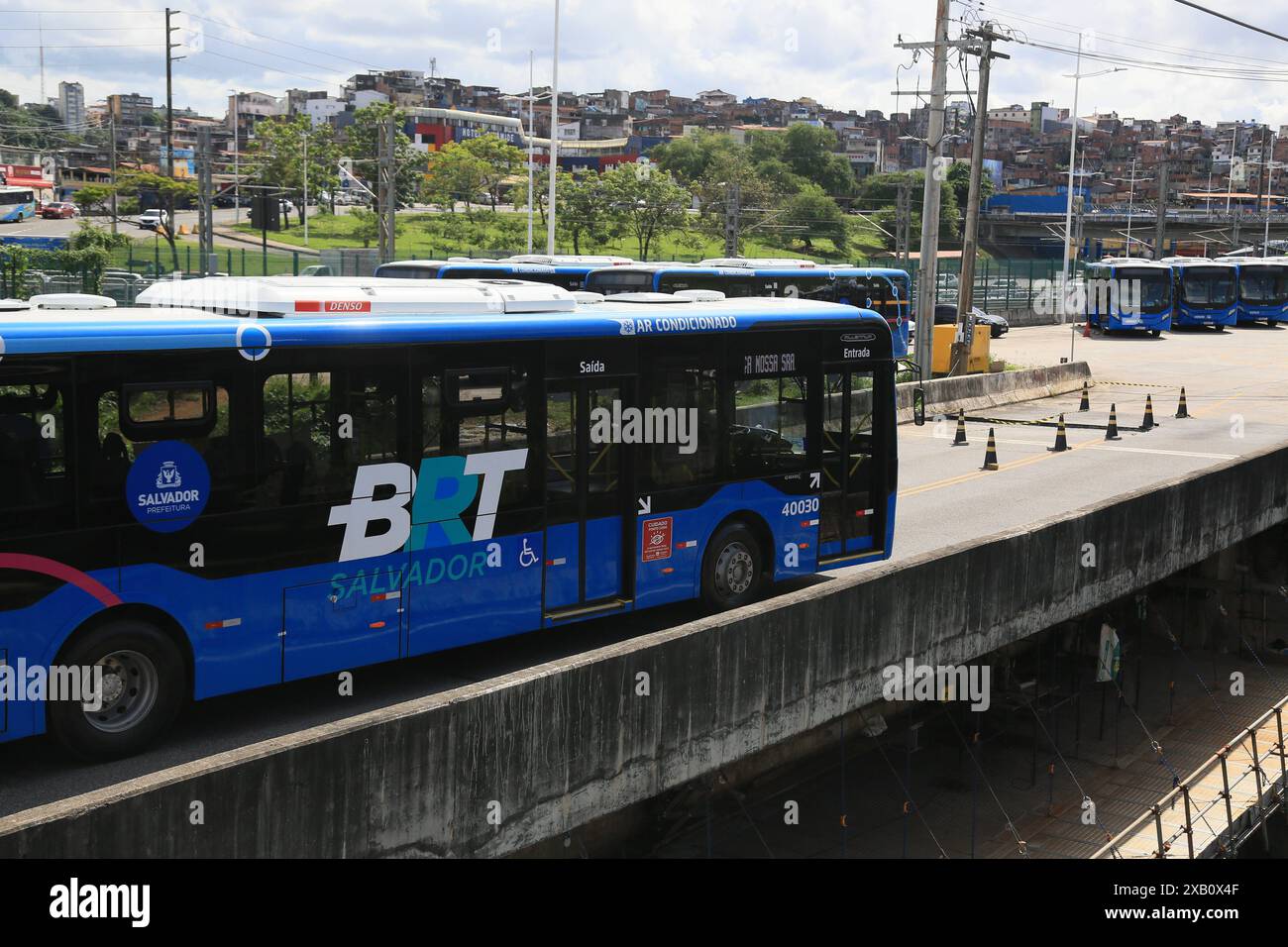 brt transport system in salvador salvador, bahia, brazil - outobro 24 ...