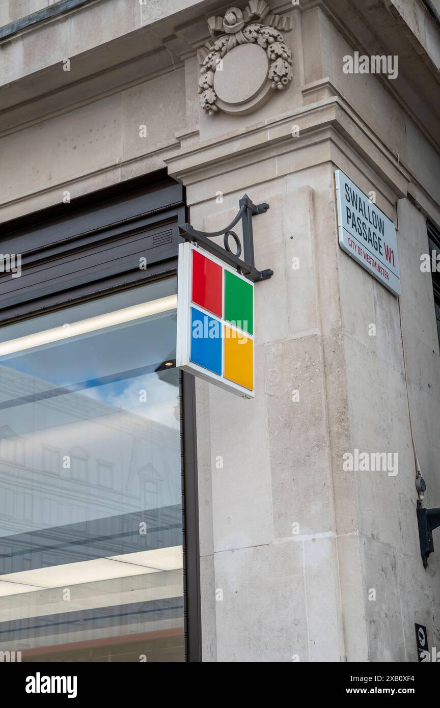 London, UK - March, 23, 2024 : Microsoft store in London. Microsoft ...