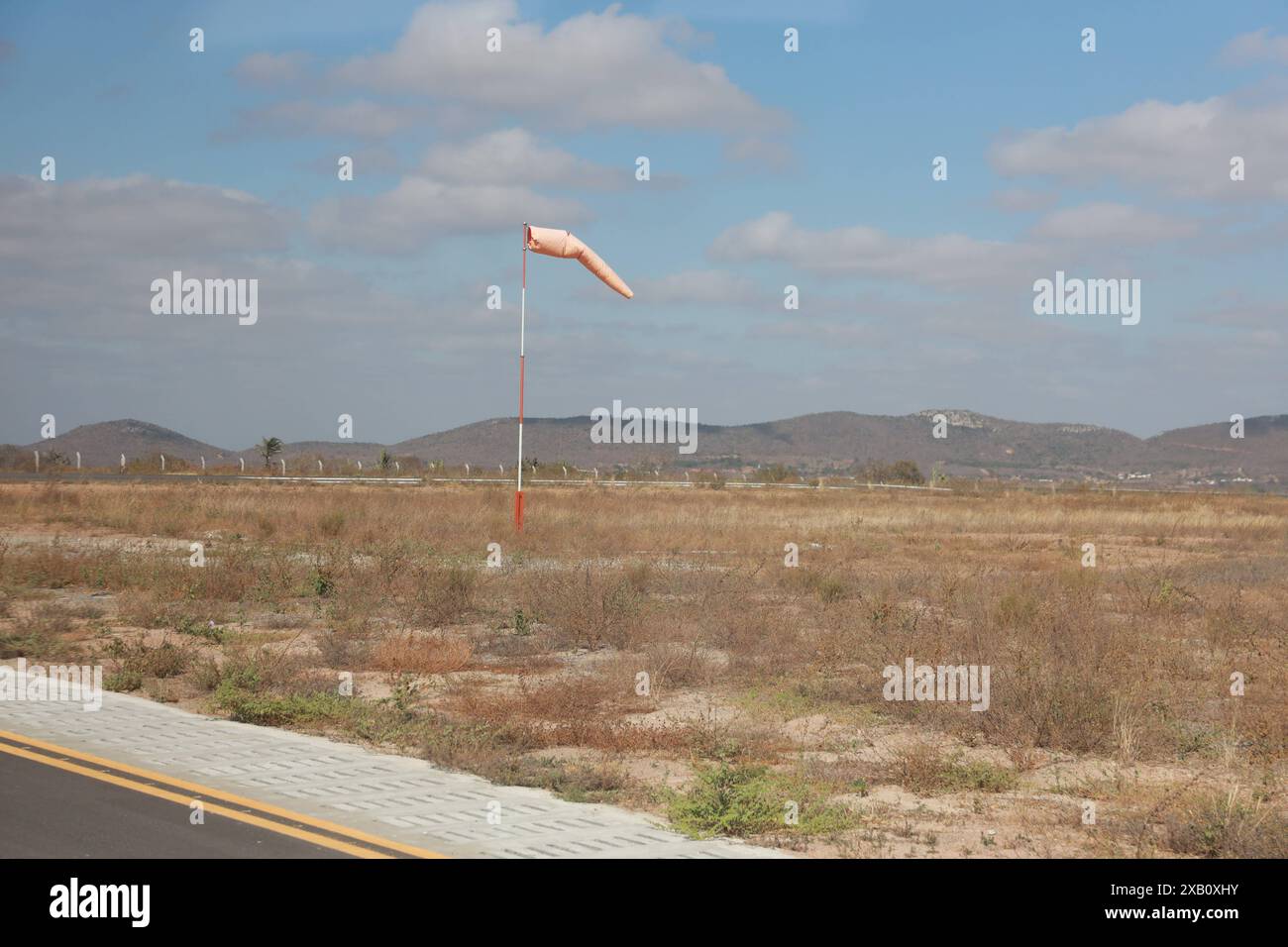 windsock at Bahia airport monte santo, bahia, brazil - october 31, 2023 ...