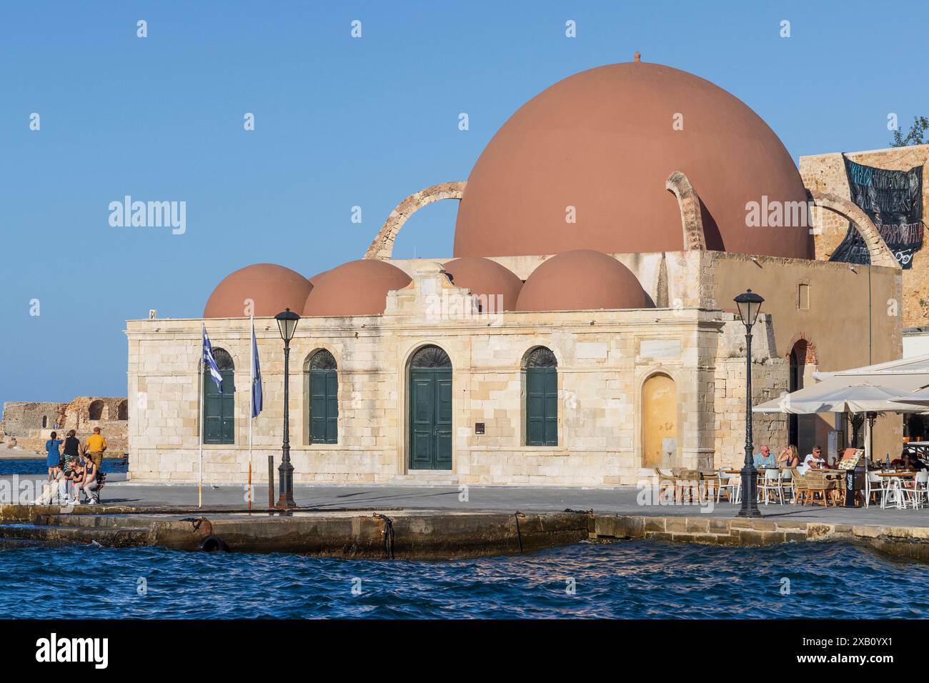 Europe, Greece, Crete, Chania, old town. Mosque of the Janissaries, or ...