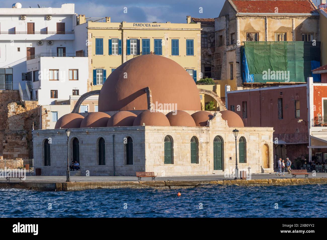 Europe, Greece, Crete, Chania, old town. Mosque of the Janissaries, or ...