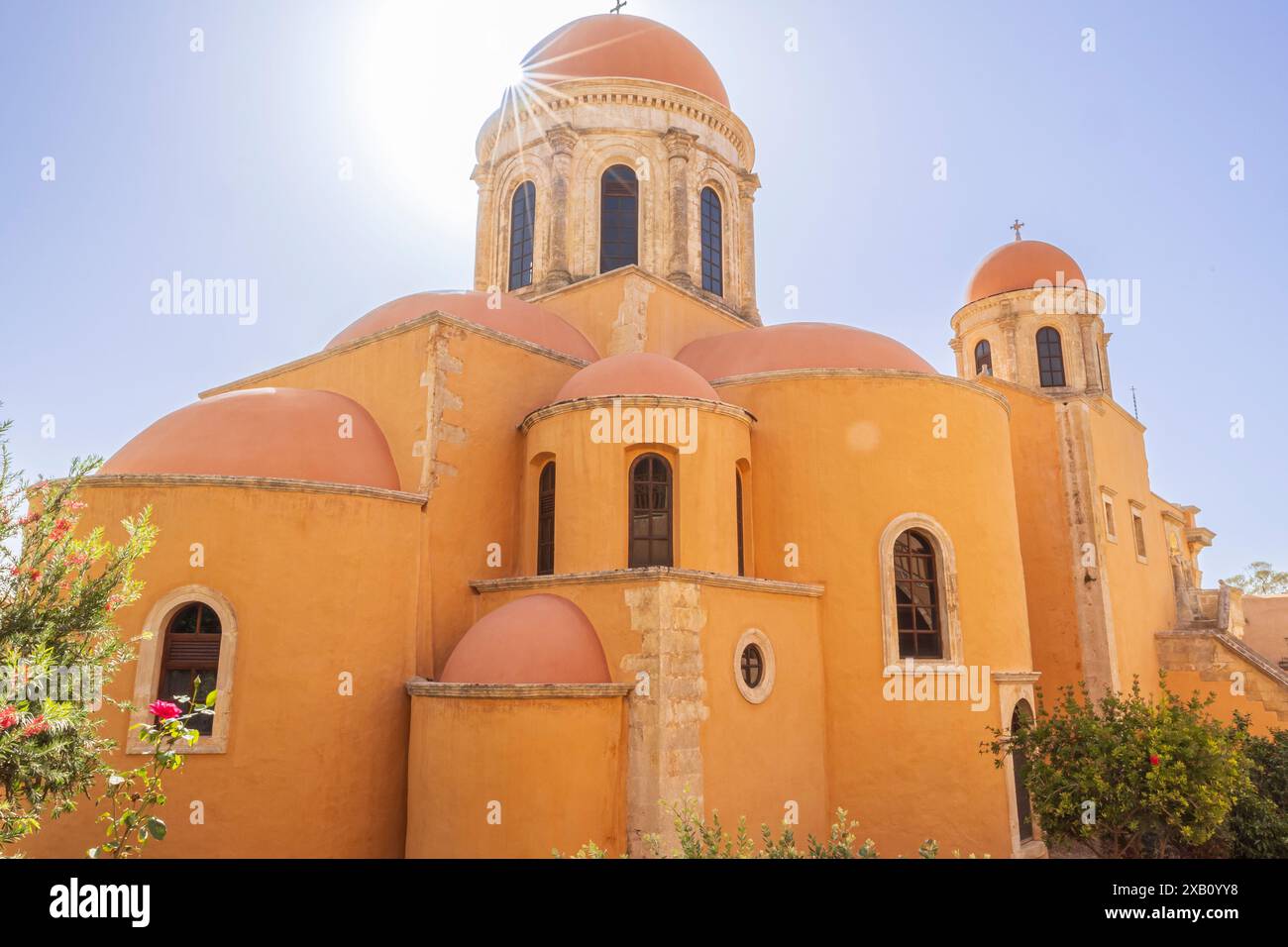 Europe, Greece, Crete, Akrotiri. Agia Triada (Holy Trinity) Monastery ...