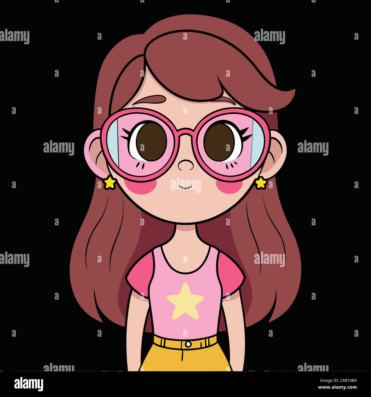 Pink glasses clipart hi-res stock photography and images - Alamy