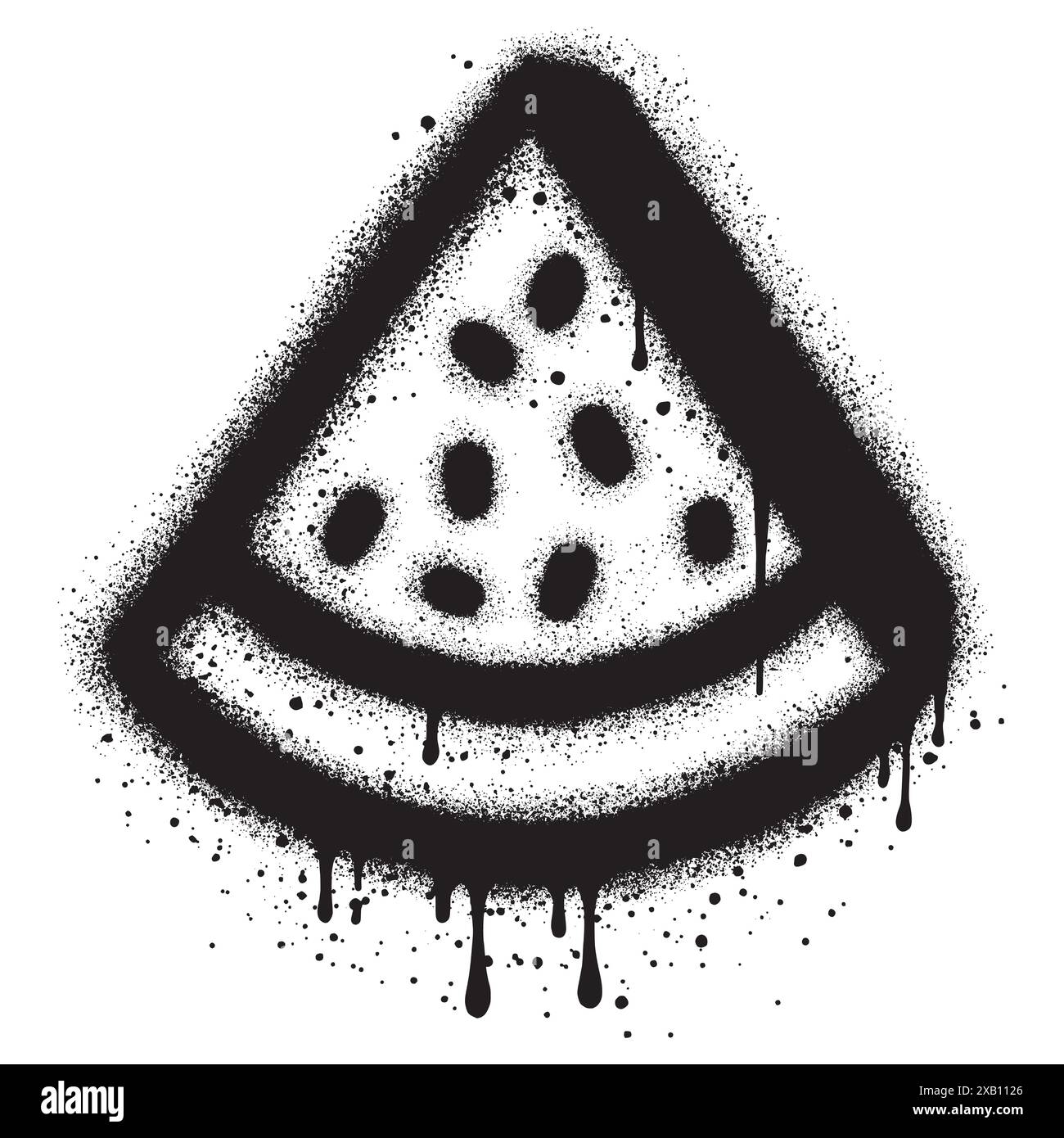 Spray Painted Graffiti Watermelon Sprayed isolated on white background ...
