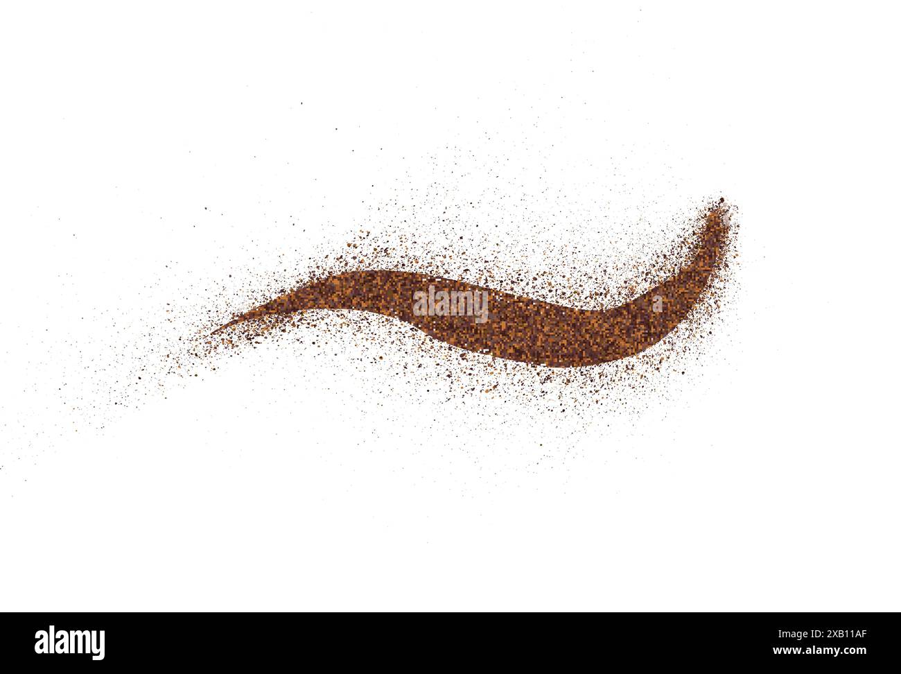 Coffee or chocolate powder, flying dust particles. Texture of dust ...