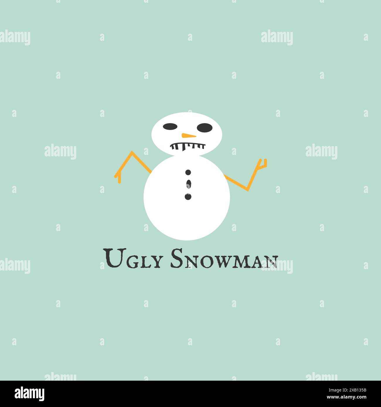 A simple snowman logo with an ugly look Stock Vector Image & Art - Alamy