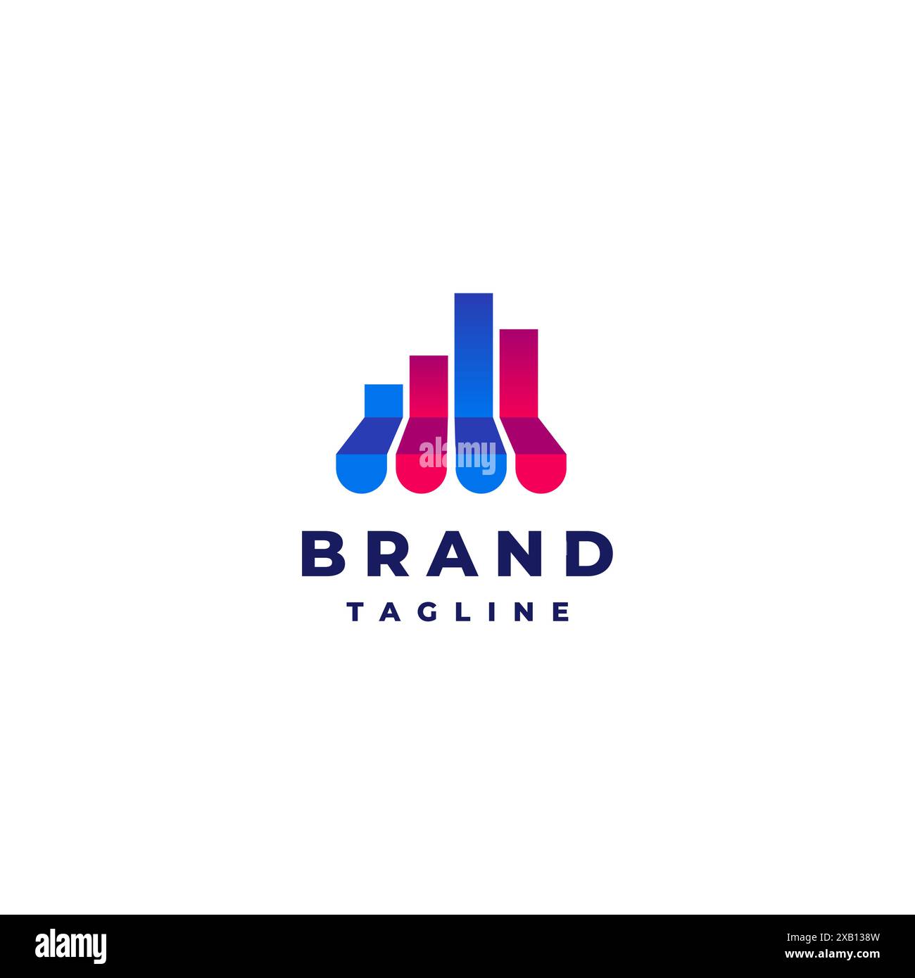 Shop Roof Icon With Bar Chart Logo Design. Bar Chart Icon Connected To ...