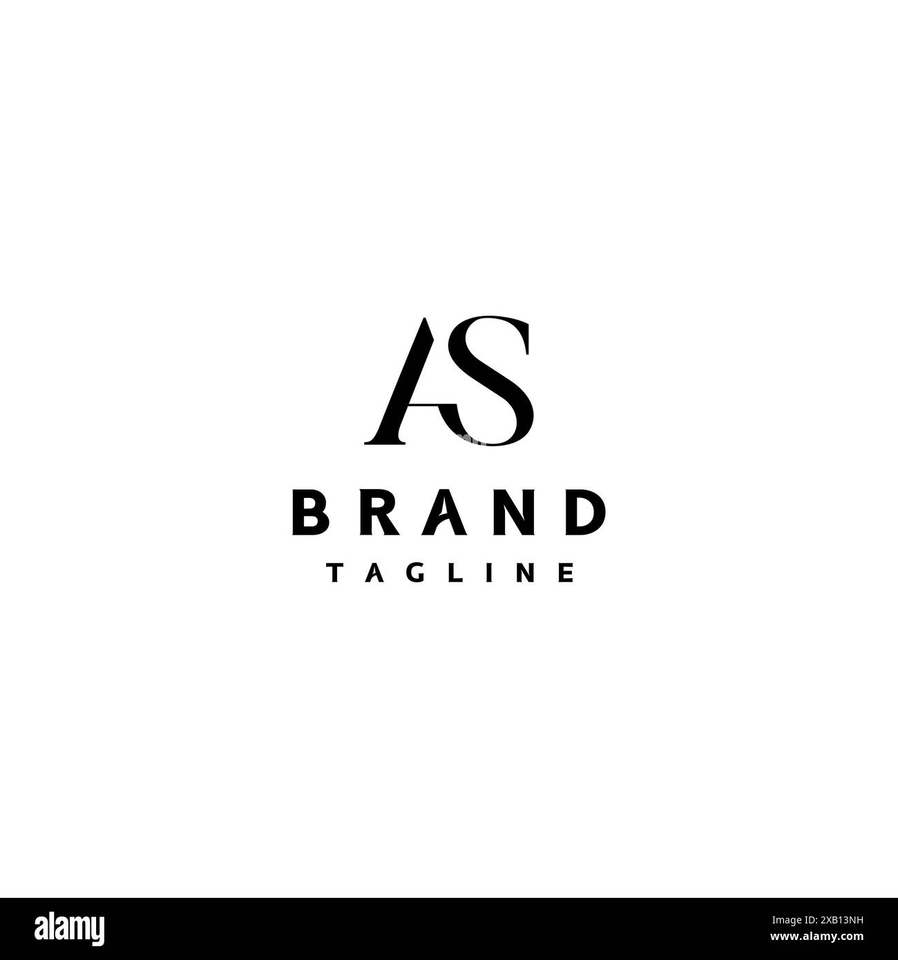 Minimalist Initial Letter AS Logo Design. Monogram of the letters A and ...