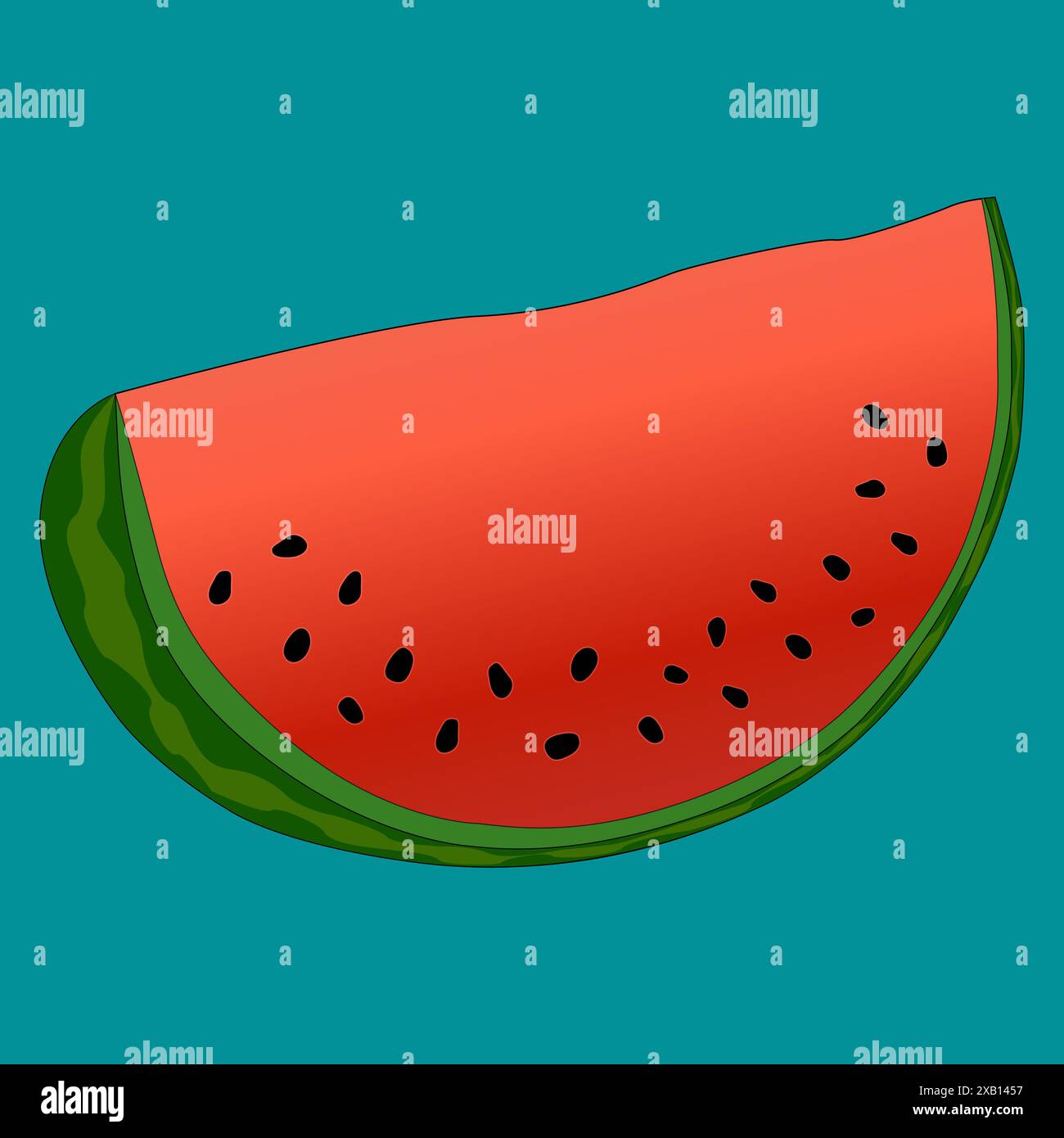 Perfect watermelon slice Stock Vector Images - Alamy