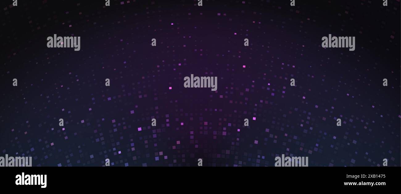 Abstract pixel pattern on dark blue background. Vector realistic ...