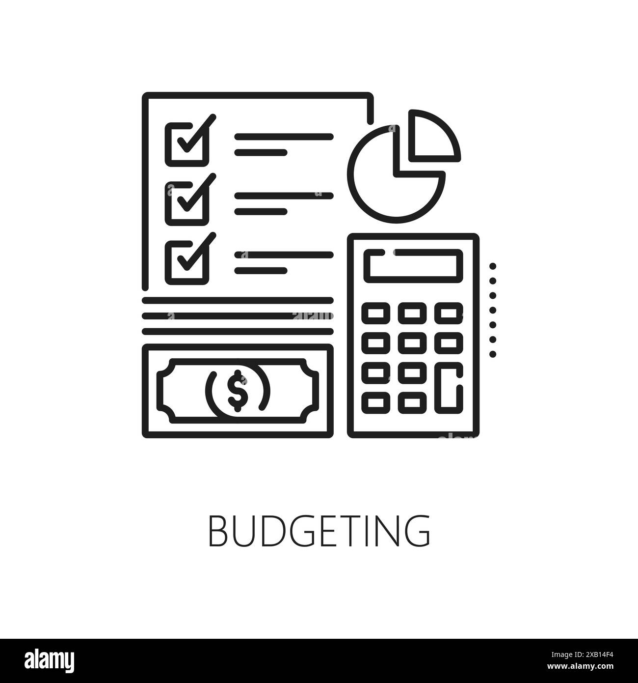 Budgeting icon Cut Out Stock Images & Pictures - Alamy